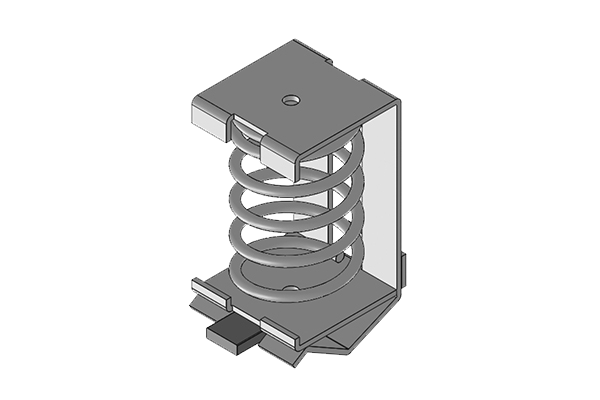 圧縮スプリング付きEMCシールド接続端子台